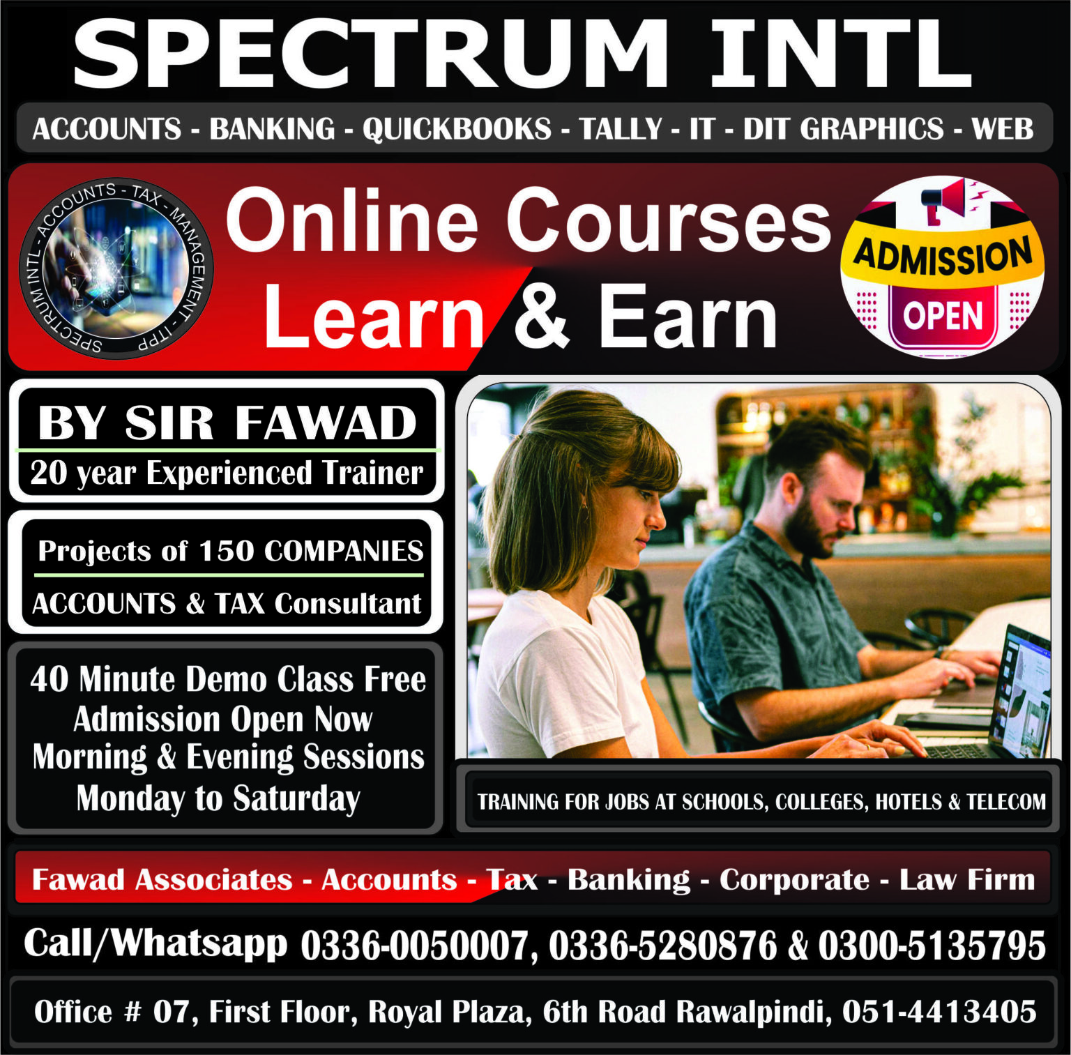 Courses Bahria Town - Spectrum Intl (Institute of Technology)